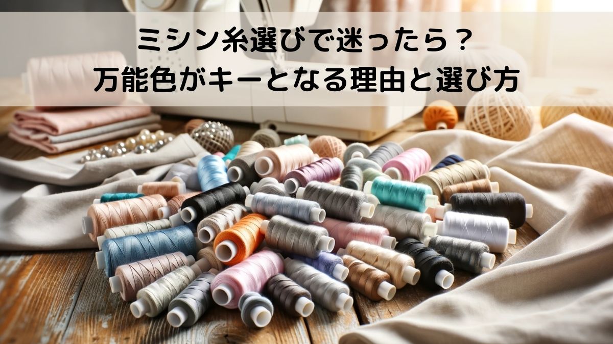 ミシン糸選びで迷ったら？万能色がキーとなる理由と選び方 | TOIRO handmade