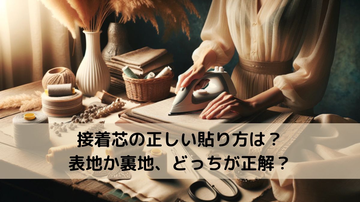 接着芯の正しい貼り方は？表地か裏地、どっちが正解？ | TOIRO handmade
